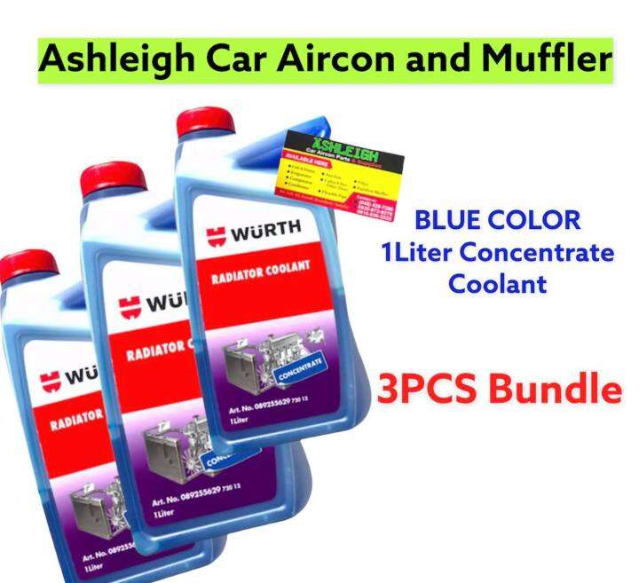 3PC Wurth Radiator Coolant Concentrate 1Liter AntiFreeze AntiRust ...