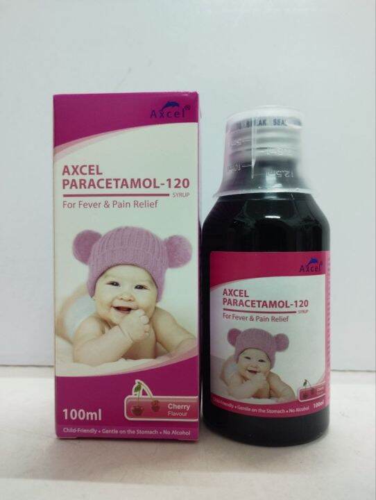 Axcel Paracetamol-120 Syrup Cherry Flavour (100ml) Exp: 09/2025 | Lazada