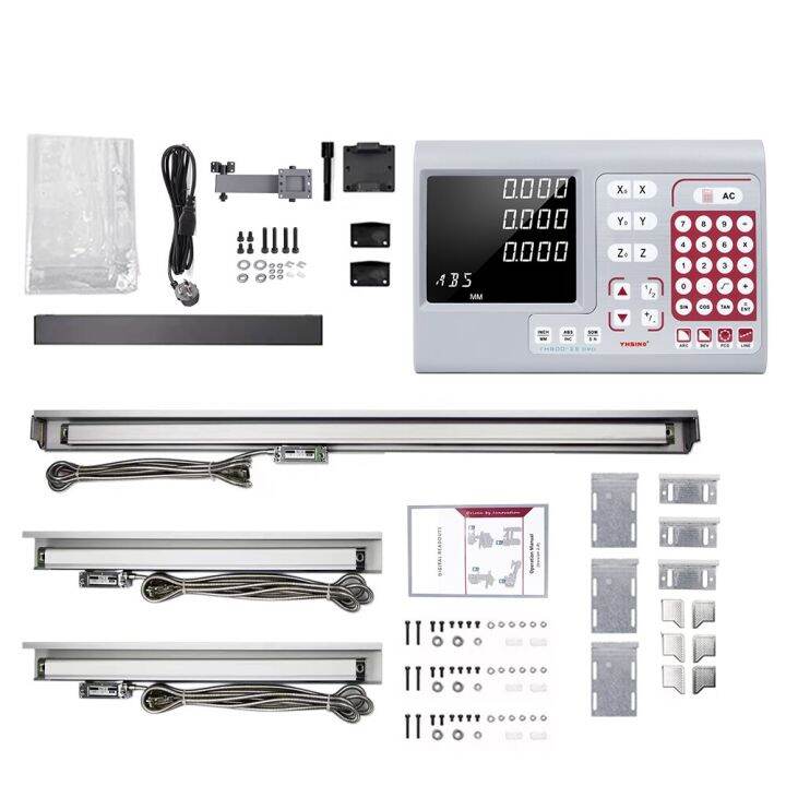 Big Display YH800-3S Dro Set Linear Encoder Kit Optical Ruler Dimension ...