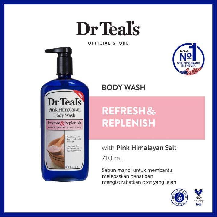 DR TEAL’S - Pink Himalayan Body Wash Refresh & Replenish with Pure ...