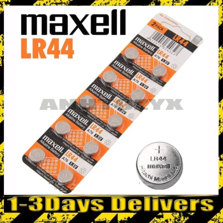 MAXELL LR44 BATTERY 10 PCS/ PAD | Lazada PH