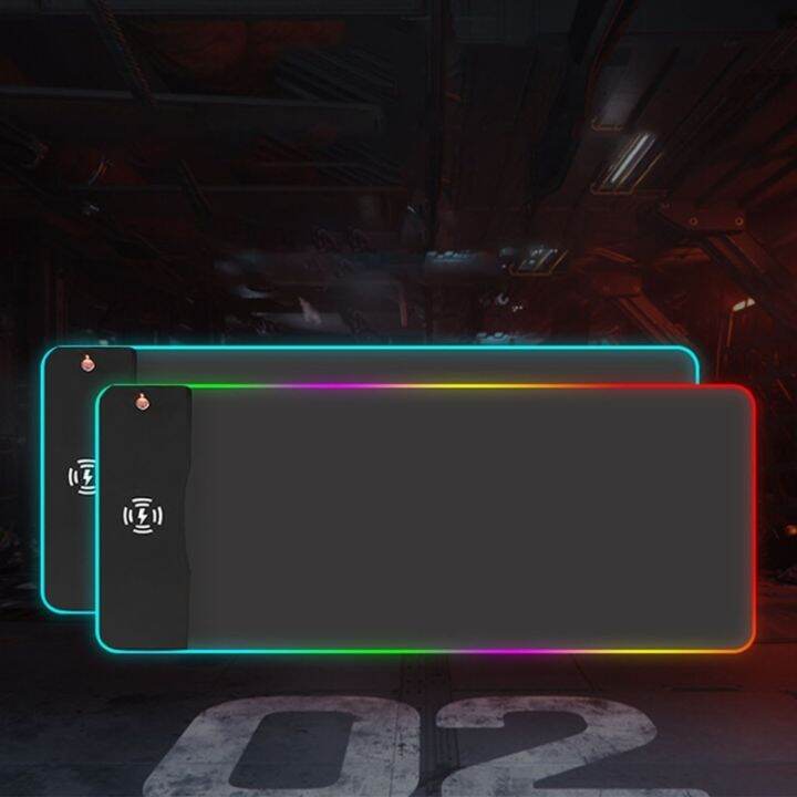 15W Wireless Charging RGB Luminous Mouse Pad Charger Phone Gaming ...