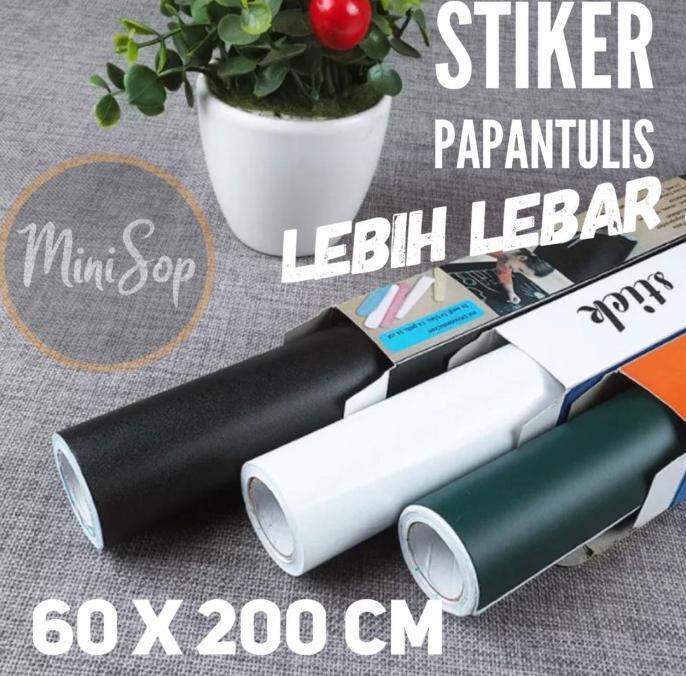 STIKER PAPAN TULIS WHITEBOARD BLACKBOARD KAPUR STICKER 60 X 200 CM ...