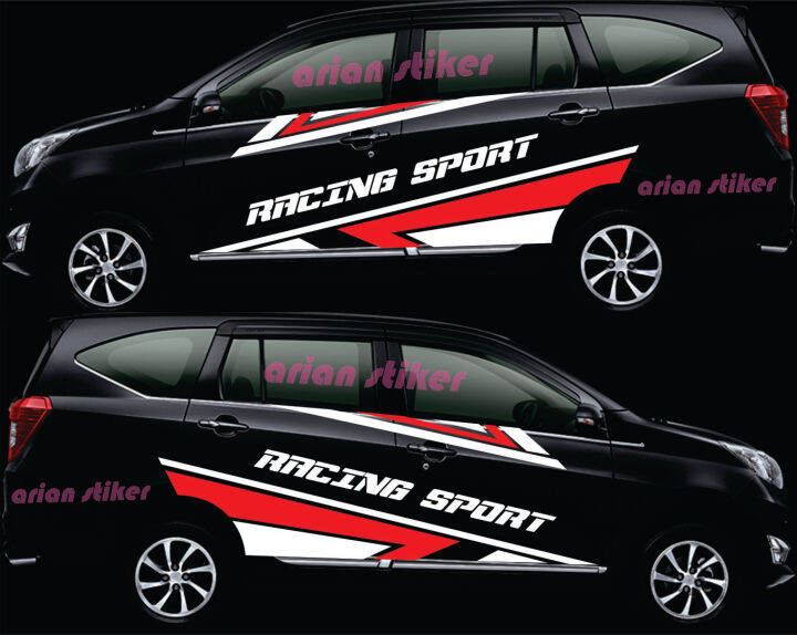 Stiker Cutting mobil Cayla Sigra Stiker Striping Racing Sport Stiker ...