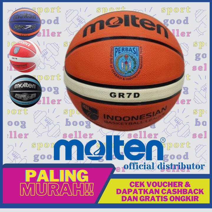 Bola Basket MOLTEN GR7D Size 7 Karet BONUS PENTIL | Lazada Indonesia