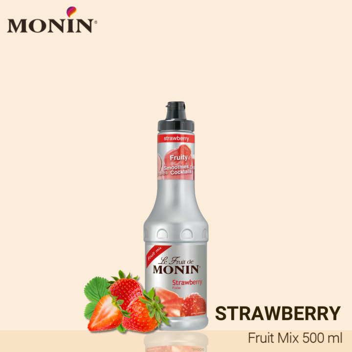 MONIN Strawberry Fruit Mix 500 ML สตอเบอร์รี่ฟรุ๊ตมิกซ์ 500 มิลลิลิตร ...