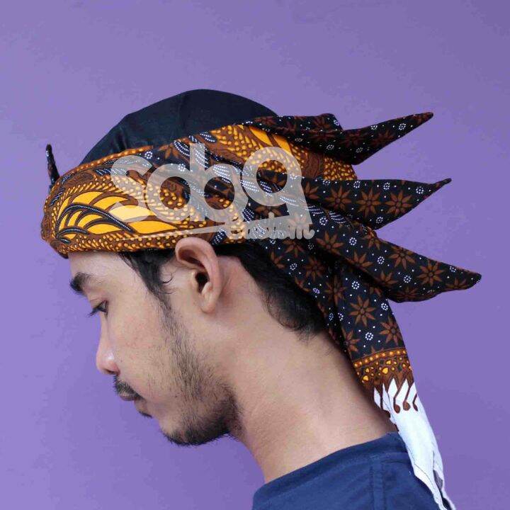 Iket Sunda Premium Merak Ngibing - Ikat Totopong Bendo Blangkon Dalang ...