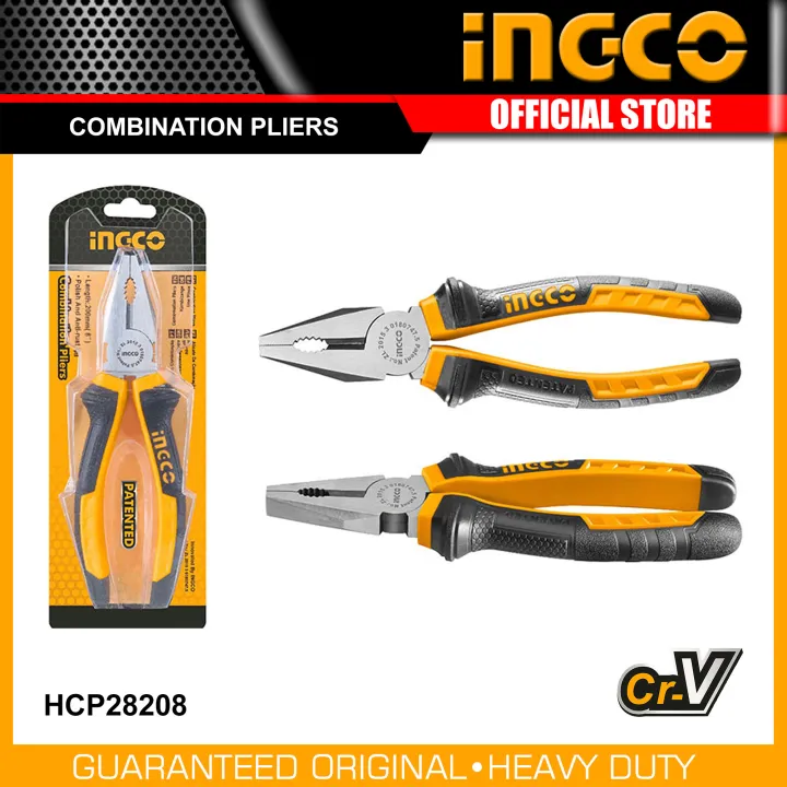INGCO HCP28208 Industrial Combination Pliers 8" CR-V IHT | Lazada PH