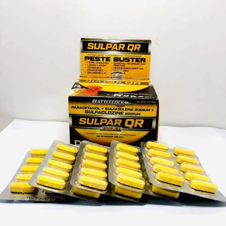 [CL REYES AGRIVET] 50 TABLETS BATTLECOCK SULPAR QR / ANTIBACTERIAL ...