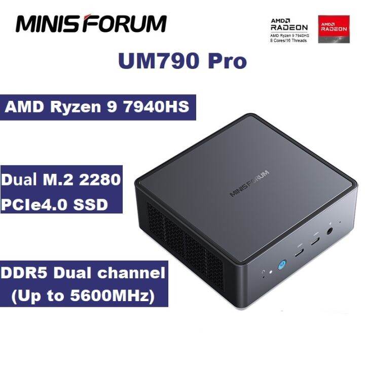 MINISFORUM UM790 Pro AMD Ryzen 9 7940HS Wifi สำหรับ PC ขนาดเล็ก6E ...