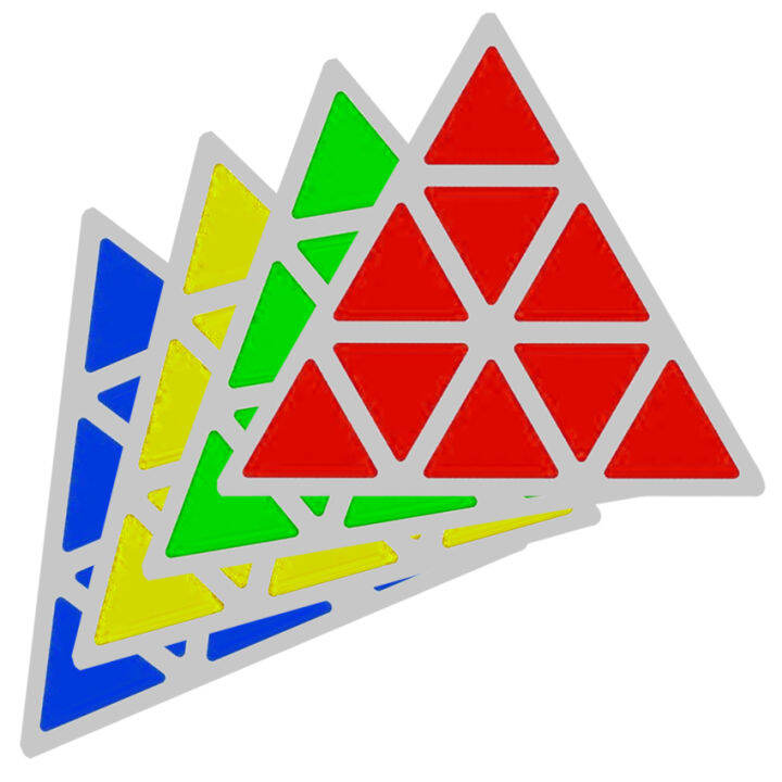 YJ Stickers Replacement Sticker Set for Pyraminx Sticker Rubik's Cube ...