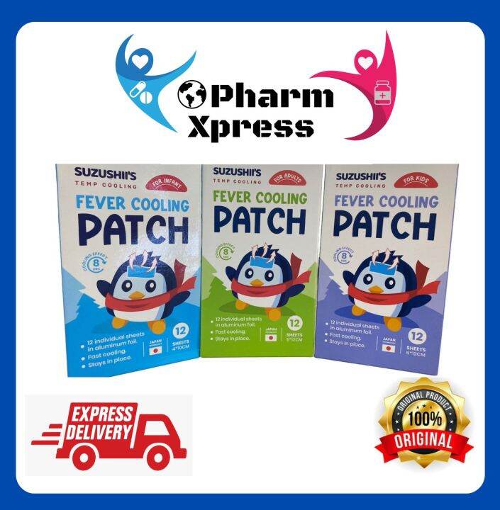 (KKM APPROVED) SUZUSHII FEVER COOLING Gel PATCH (KOOL FEVER COOL FEVER ...