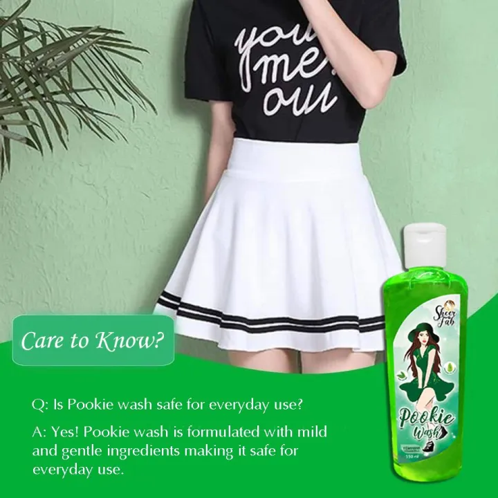 2 Bottles of POOKIE Feminine WASH Green Tea Scent 150ml Tightening ...