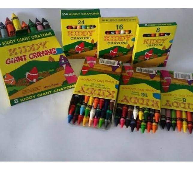 Kiddy Crayons 8,16,24 and Giant 8colors | Lazada PH