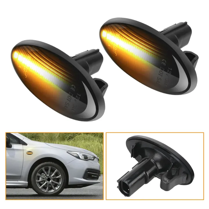 For Subaru Forester Impreza Flowing Water Side Marker Indicator Light Sequential Blinker Light ...