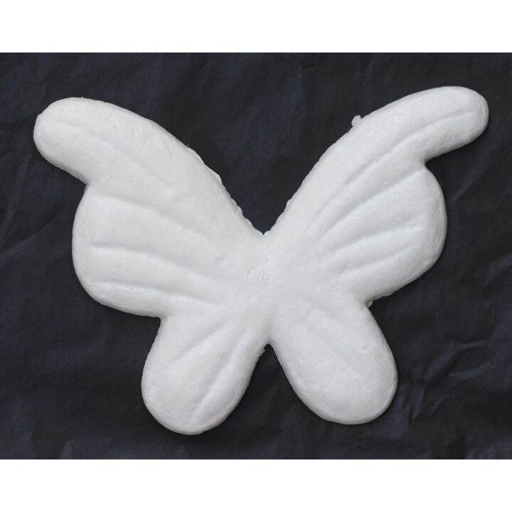 [Golden Dragon] StyroFoam Butterfly Shaped Styrofoam, Blank, White DIY ...