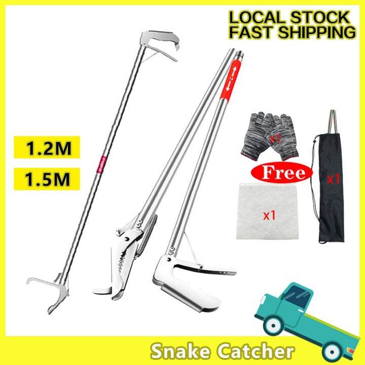 Malaysia Stock Fast Shipping Snake Catcher Foldable Snake Tongs Stick ...
