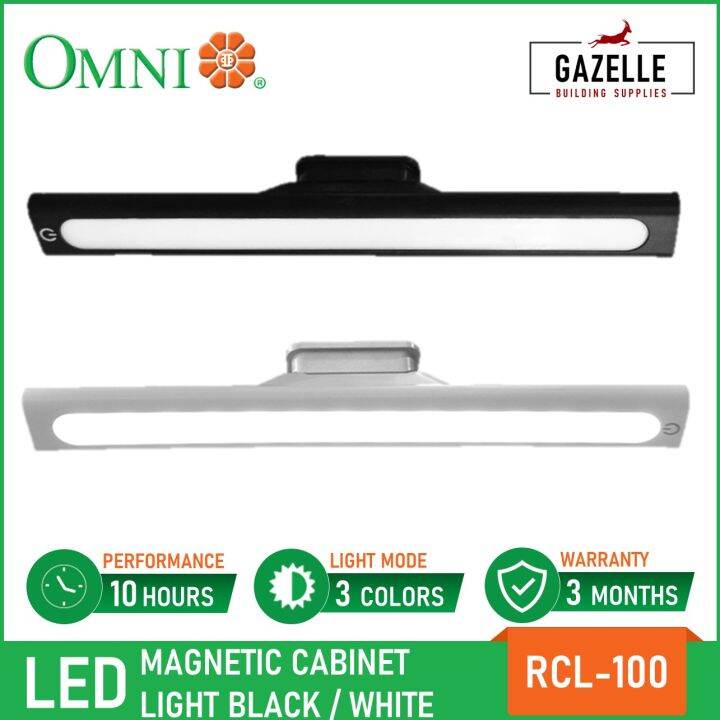 Omni LED Magnetic Cabinet Light RCL-100 Rechargeable (Black / White ...