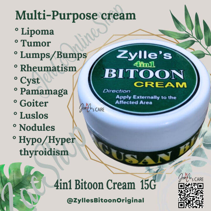 Zylle's 4 in 1 Bitoon Cream 15 grams Multipurpose Cream Gamot sa lahat ng Klase ng Bukol | Lazada PH