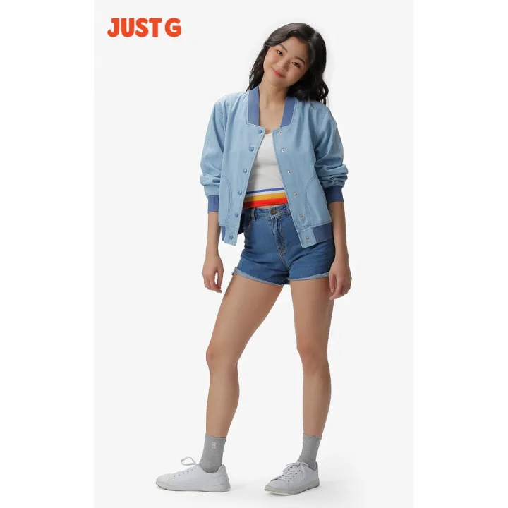 Just G Teens' Denim Bomber Jacket | Lazada PH