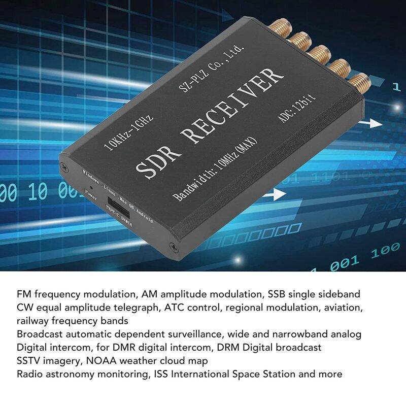 RSP1 USB SDR Receiver, 10KK1GHz 12Bit Mini USB SDR Receiver Simplified Software Defined Radio ...