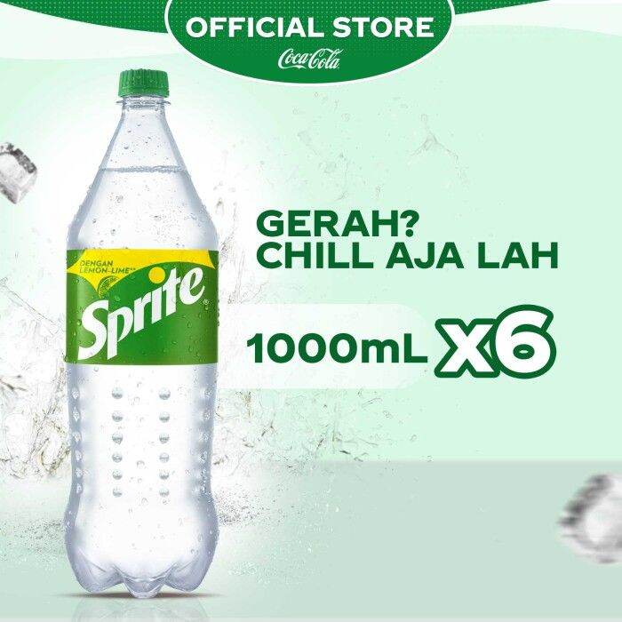 Sprite Lemon Lime Minuman Soda - Botol 1L x 6pcs | Lazada Indonesia