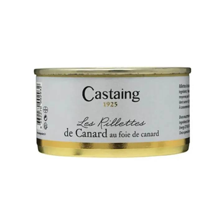Duck Rillettes with Foie Gras by Castaing in Can (130g) - the bigger ...
