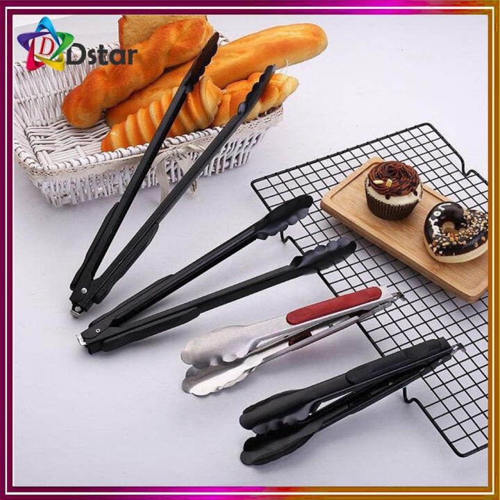 stainless steel kitchen Black color food clip tong, food tong.Bread ...