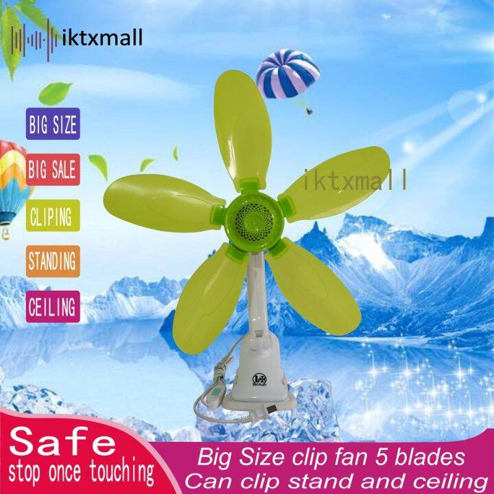 b+'Big Size clip fan 5 blades Portable Electric Mini Clip Fan Brand ...