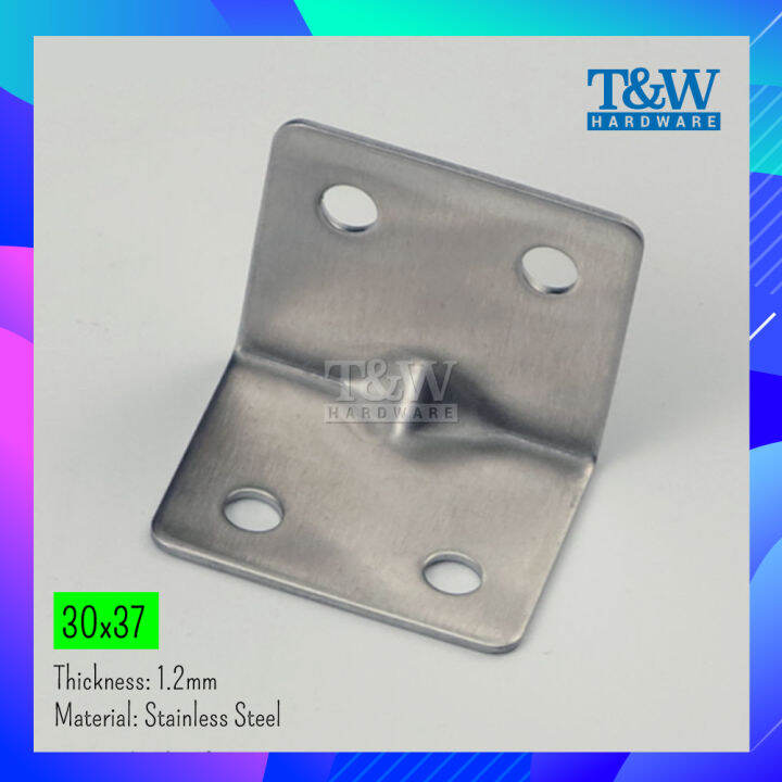 Heavy Duty Stainless Steel 30x37 L Bracket 90° Angle Shape Shelf Shelve ...