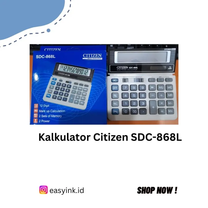 Kalkulator Citizen SDC-868L | Lazada Indonesia