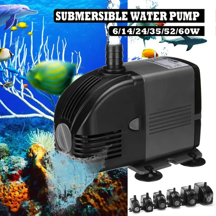24W 220V Aquarium Circulation Submersible Pump Aquarium Air Pump Filter Fish Tank Ultra-Quiet ...