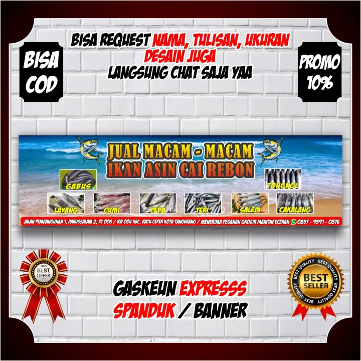 Spanduk Banner Ikan Asin - Backdroup Jualan Macam macam Ikan asin ...