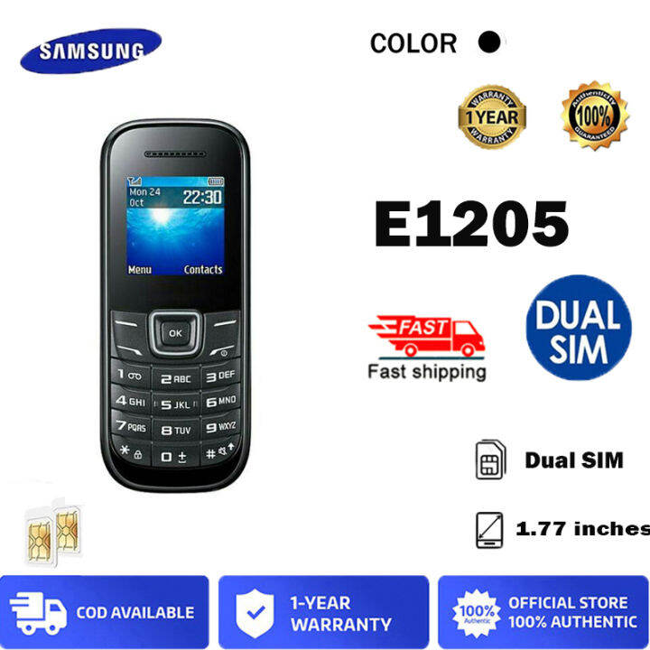 Samsung keypad Phone E1205 basic Phone Dual Sim Mobile Phone COD ...