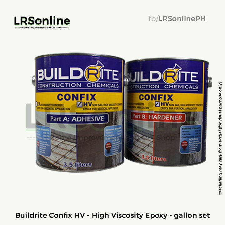 Buildrite Confix HV - High Viscosity Concrete Epoxy for Vertical Application - gallon set ...