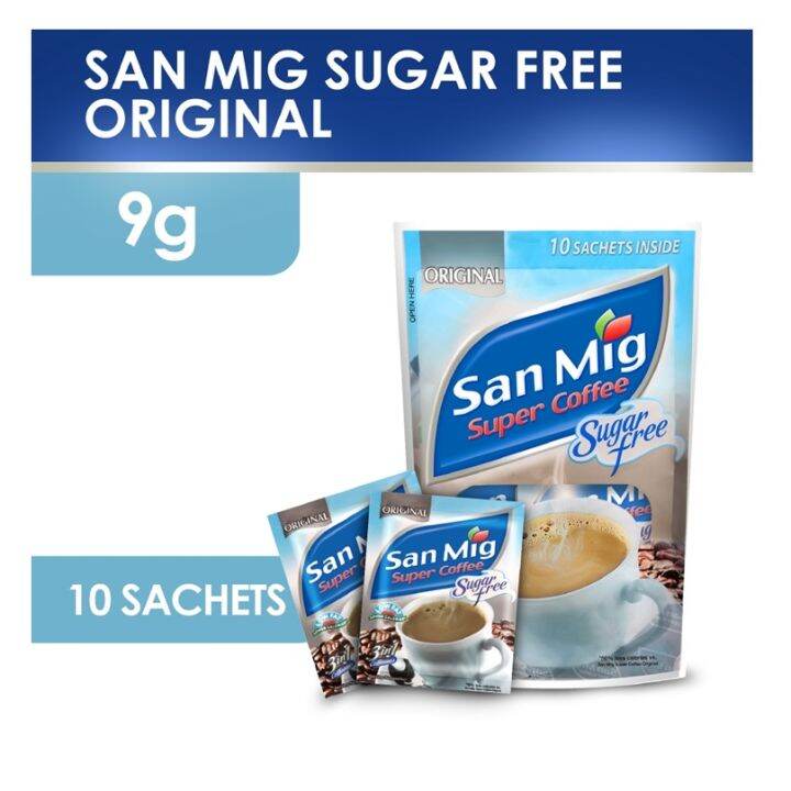 San Mig Coffee 3in1 Sugar Free Strong 9g x 10 | Lazada PH