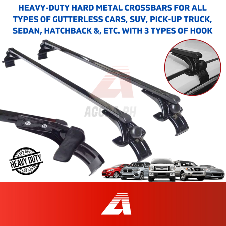 Heavy-duty Hard Metal Crossbars for All Types of Gutter less Cars, SUV ...