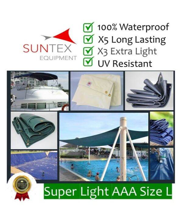 Size L Grade AAA Super Light Super Heavy Duty PVC Tarpaulin Vinylon ...