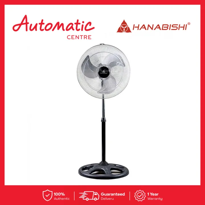 Hanabishi HISF-160 16-inch Stand Fan Metal Blade 3 Speeds | Lazada PH