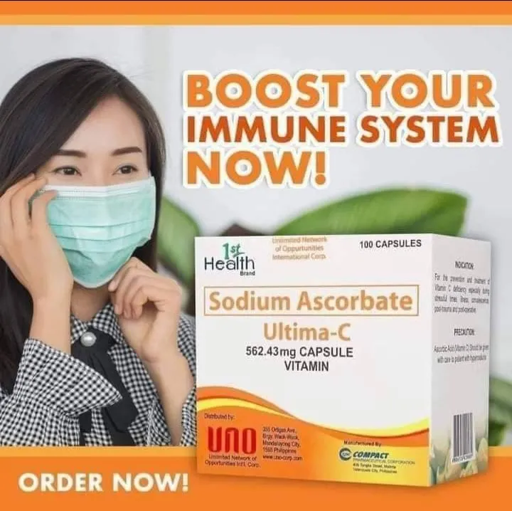 UNO Ultima C Sodium Ascorbate100 capsules Original 1st Health Vitamins ...