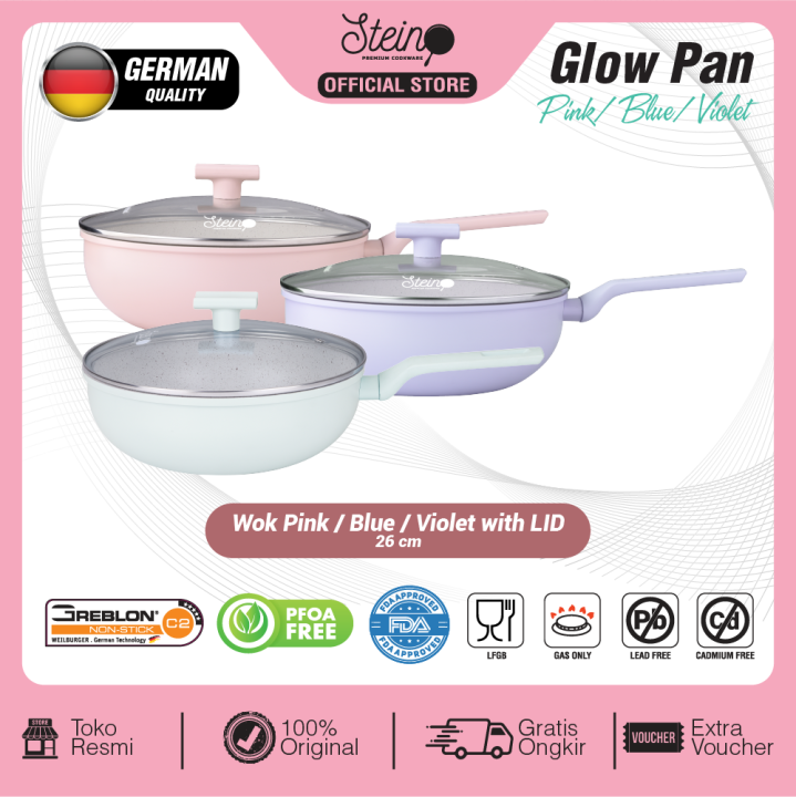 STEIN Glowpan Wok 26cm (Panci Satuan) | Panci Anti-Lengket German ...