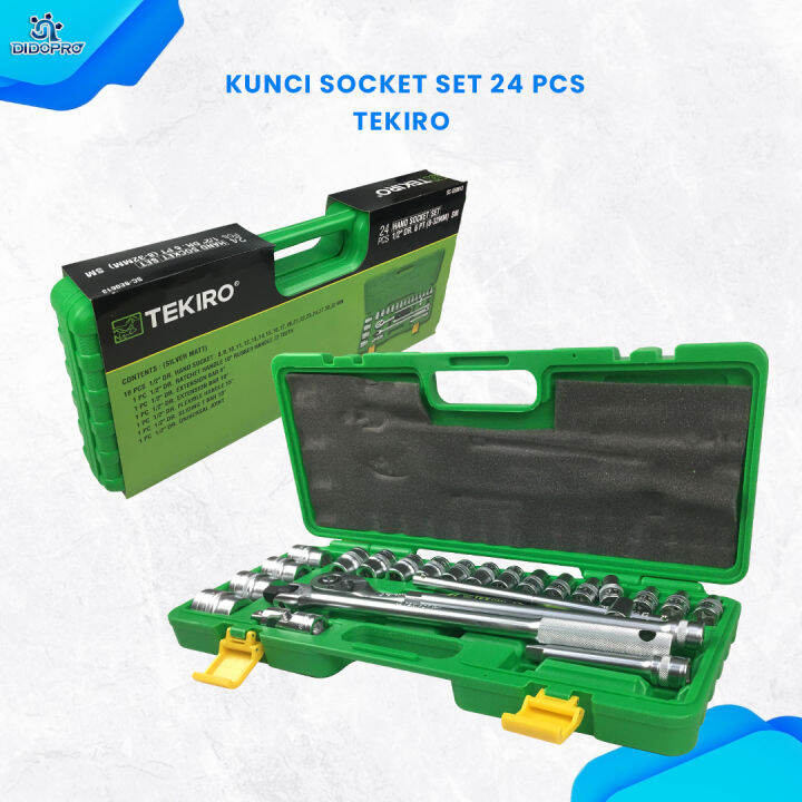 KUNCI SOK SET 6 PT ISI 24 PCS 8 - 32MM TEKIRO spt Multipurpose Combination Socket Wrench Set ...