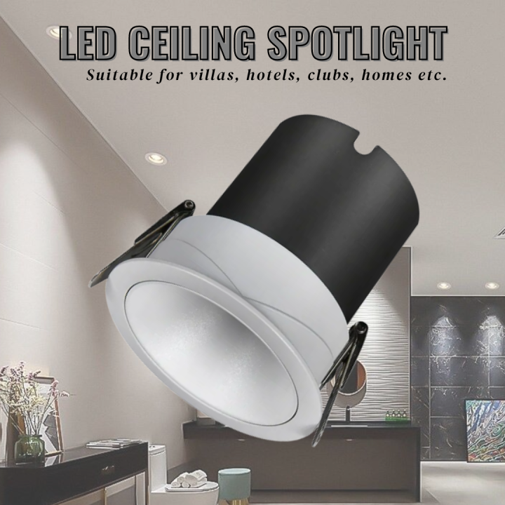 LED Round Spotlight 12W-15W Spot Ceiling Light Embedded Living Room Hotel Showroom Ceiling ...