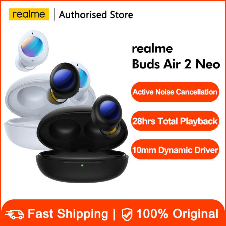 Original realme Buds Air 2 Neo RMA2008 Earphone ANC 28 Hours of ...