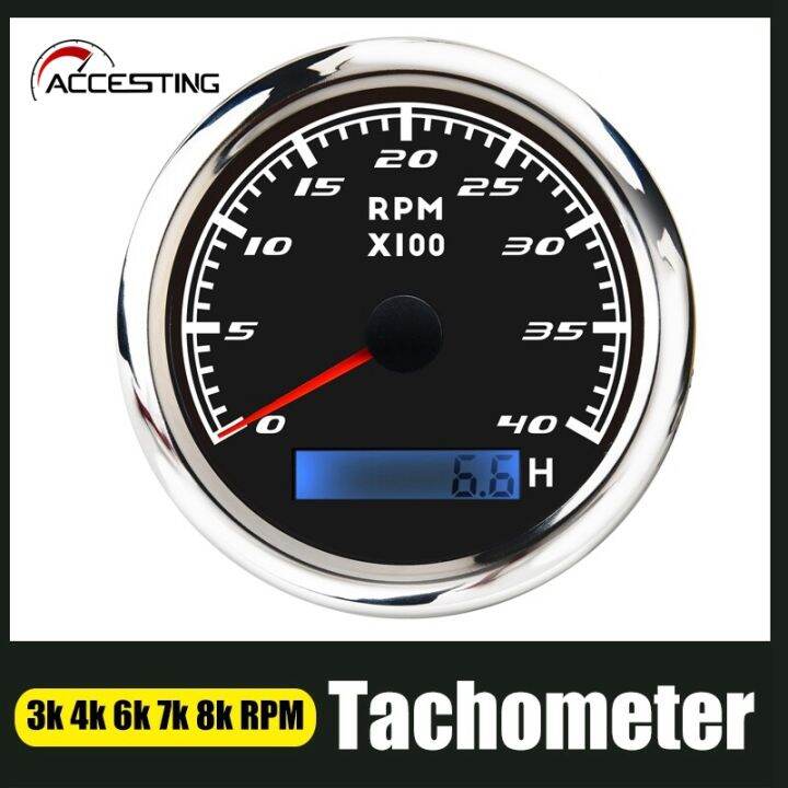 3000/4000/7000/8000 RPM 85mm Tachometer Gauge With Red Backlight ...