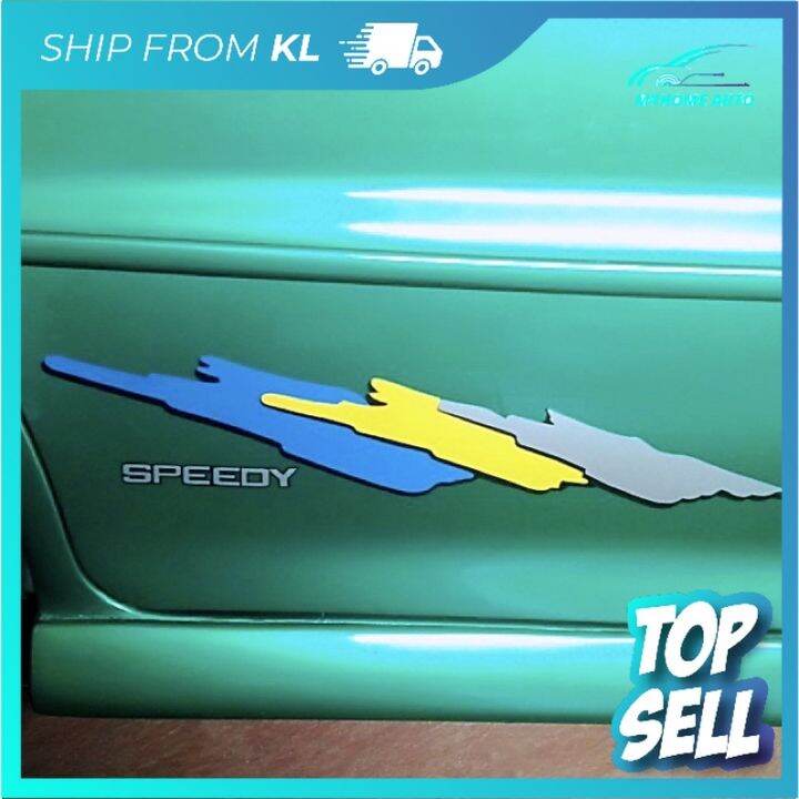 Proton Wira Side Body Sticker Speedy - 1 Set = 2 Pcs ( Left & Right ...