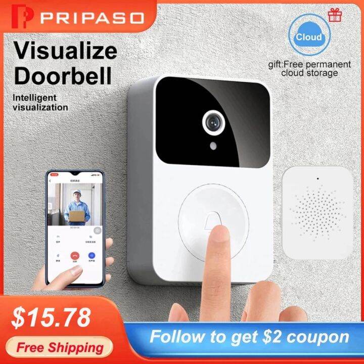 [MEESS] Hd Wireless Door Bell Home Surveillance Visual Door Ring Camera ...