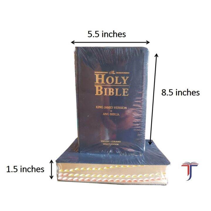 The Holy Bible: KJV/ CEBUANO Diglot BIBLE with THUMB INDEX Gold Edge 8 ...