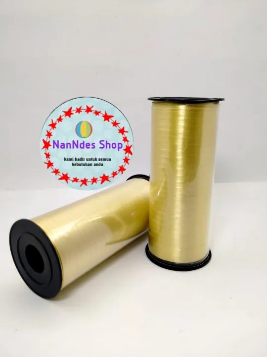 Pita Ribbon Emas Gold / Pita Balon / Pita Balon Helium / Ballon Ribbon ...