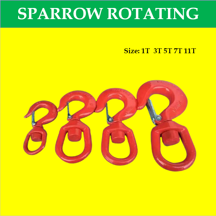 MAGO 1T 3T Sparrow Rotating Hook Carbon Steel Swivel Hook With Latches ... MAGO 1T 3T Sparrow Rotating Hook Carbon Steel Swivel Hook With Latches ...